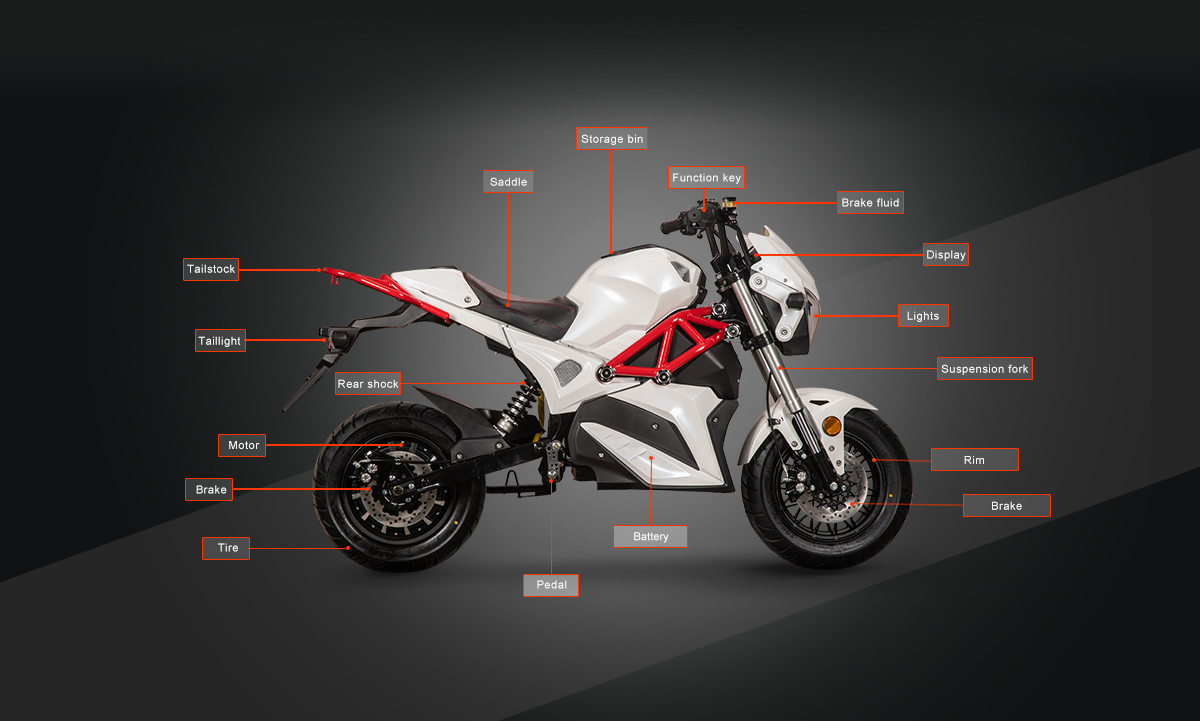 Fashion Style Adult Landy Sports 2000w Electric Motorcycle Scooter Elyx ...