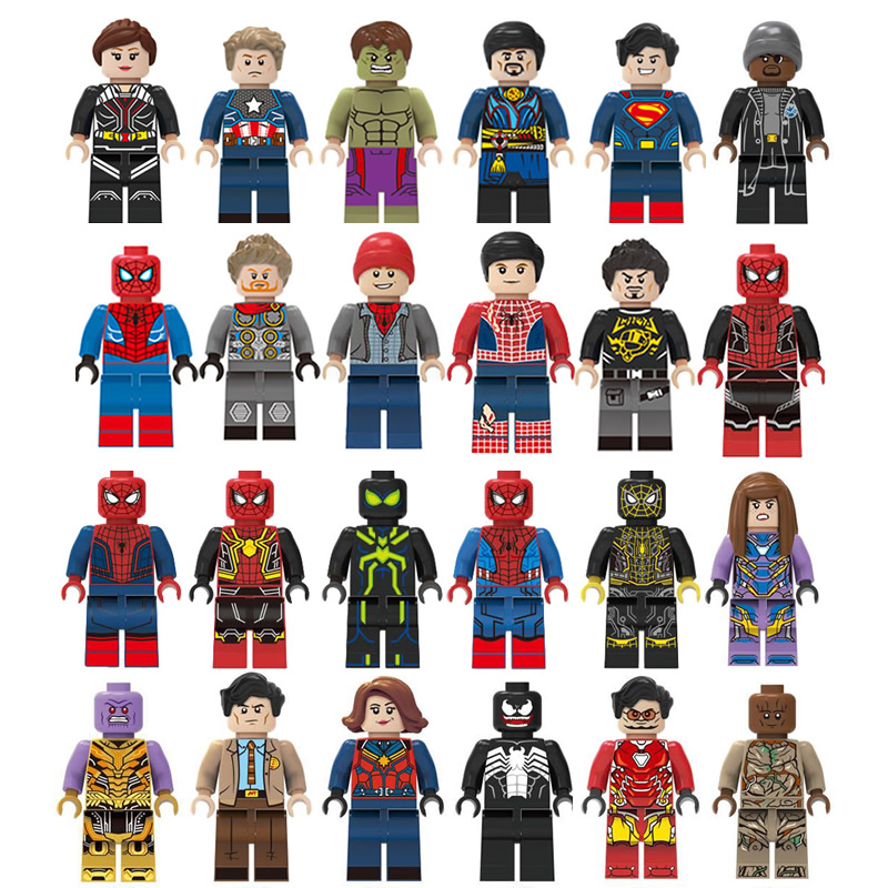 24Pcs Super Heroes Minifigures Collector Superman Spider-man Hulk ...