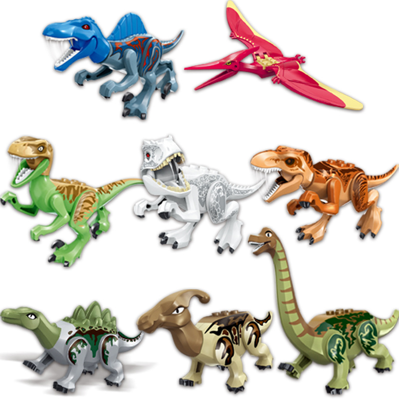 YG Series Dinosaurs Mini Figures Jurassic World Dino Building Blocks ...