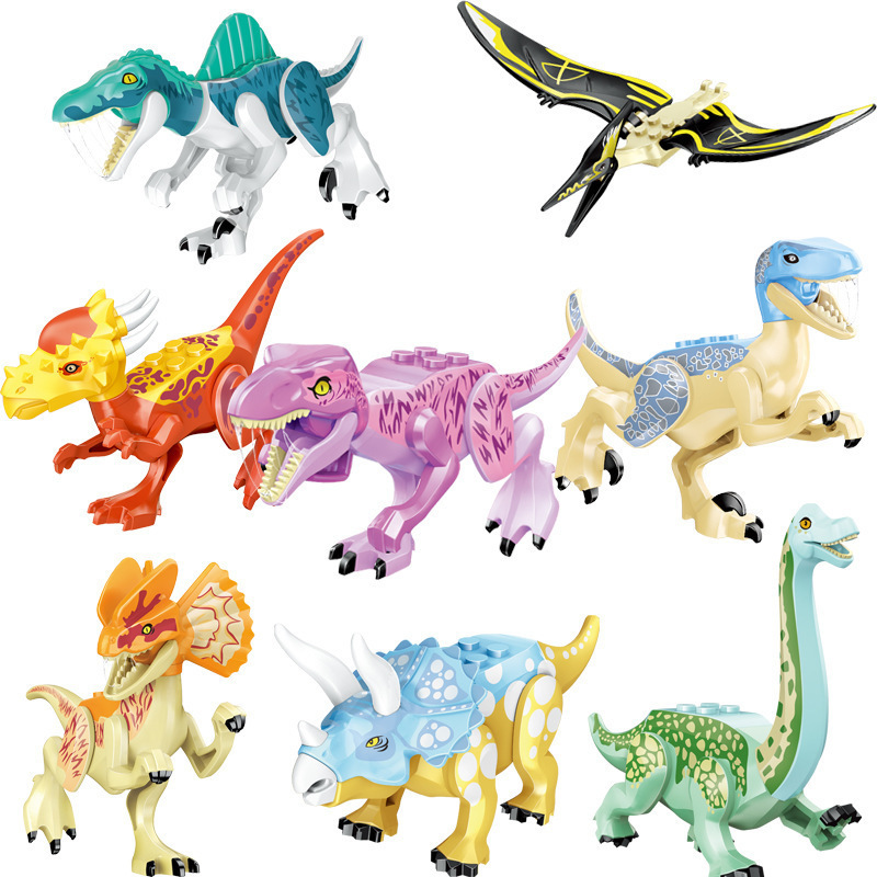 YG Series Dinosaurs Mini Figures Jurassic World Dino Building Blocks ...
