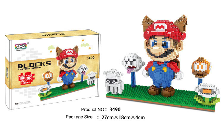 Super Mario Luigi DIY Building Kit Diamond Mini Blocks Figure Toys Set ...