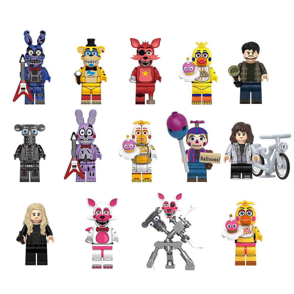 14-Pack Five Nights At Freddy's FNAF Chica Foxy Mike Abby Building ...