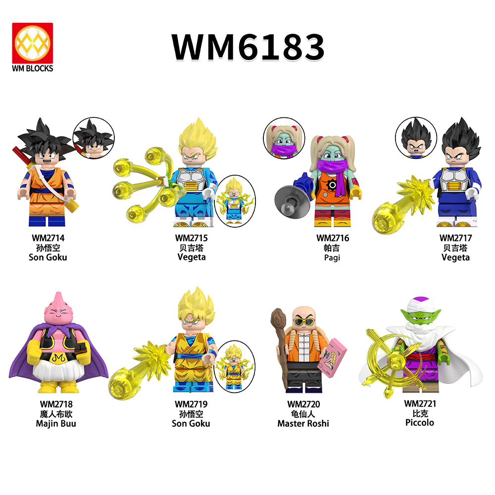 WM Blocks Dragon Ball Anime Characters Building Blocks Mini Figures DIY ...
