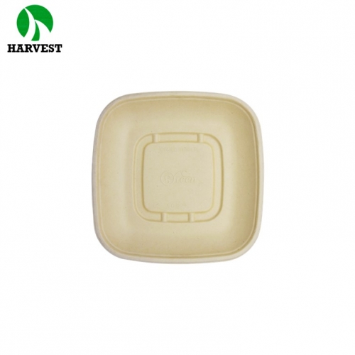 32 oz Sugarcane bagasse bamboo takeaway square disposable food container