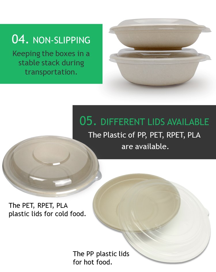 Harvest Food Packaging | CR Round Bowl Series Biodegradable Food ...