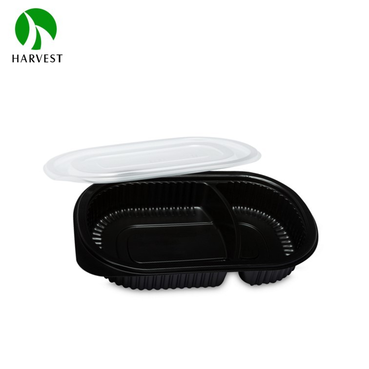 Eco friendly plastic disposable small bento lunch food packaging box