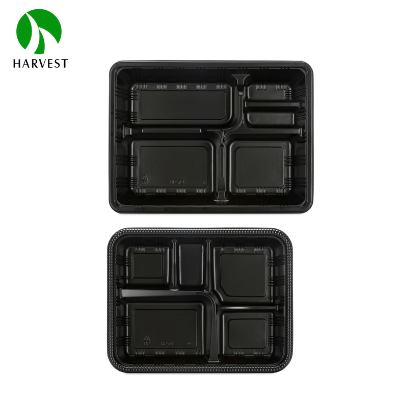 Disposable plastic box food delivery packaging to go set