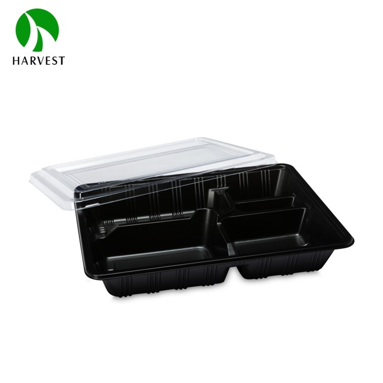 Disposable plastic box food delivery packaging to go set