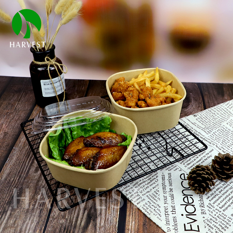 Harvest Food Packaging- KS Series Disposable Kraft Paper Square Box ...