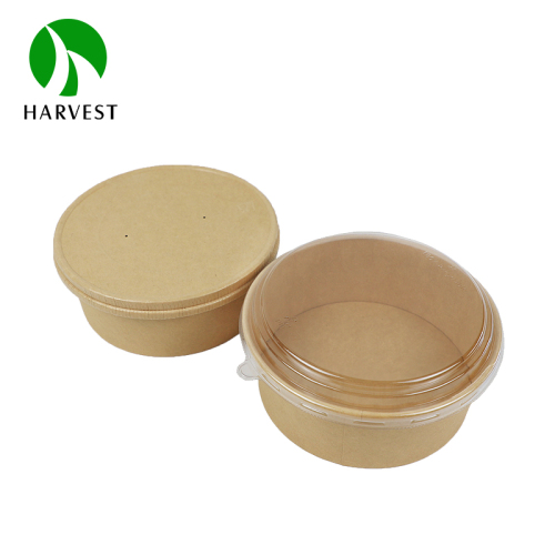 Harvest Food Packaging - Kraft Paper Food Bowl, Paper Bowl with Lid ...