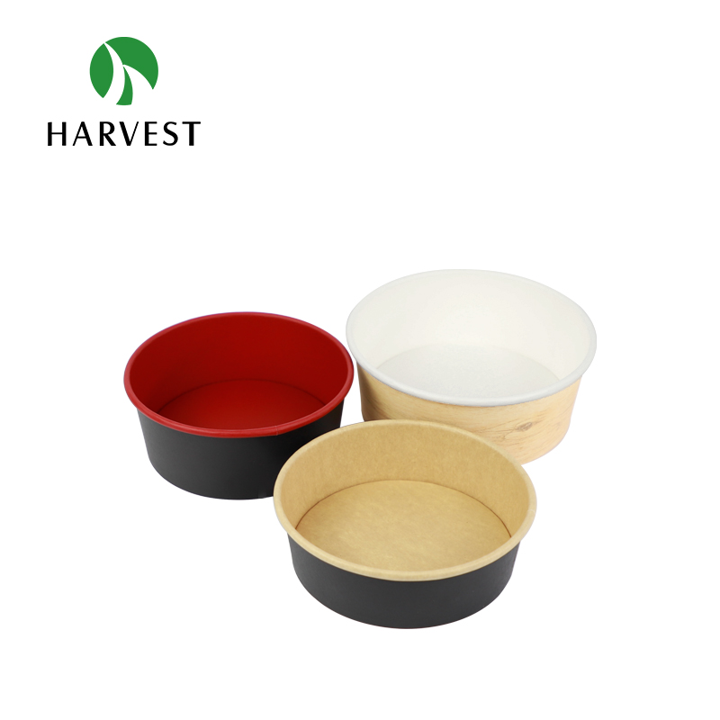 Harvest Food Packaging- KR Series Disposable Kraft Paper Round Bowl ...