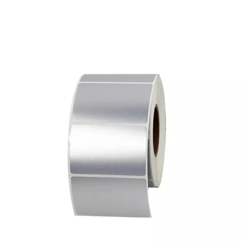 Matte Silver Barcode Sticker, Silver PET Barcode Labels, Waterproof ...
