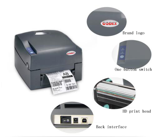 4in&110mm Thermal/thermal transfer printer Barcode Label Printer ...