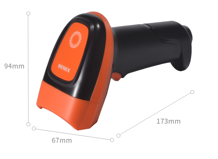 HENEX HC-2000 1D 2D Barcode Scanner Laser Handheld Barcode and QR Code ...