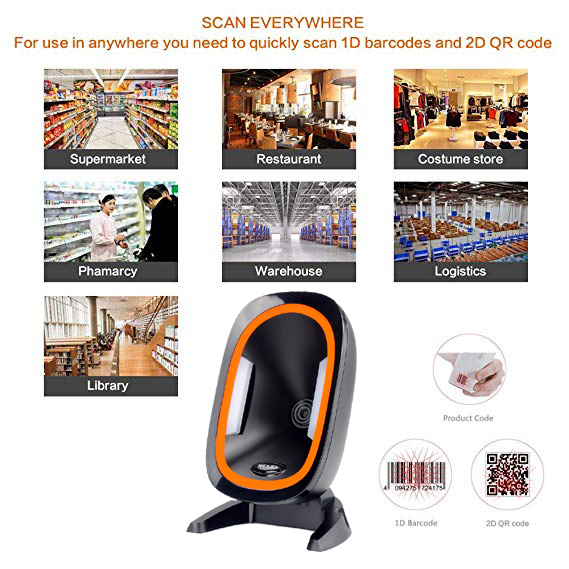 QR-2D High-speed Barcode Scanner Platform Automatic Scanner | HENEX HC-666