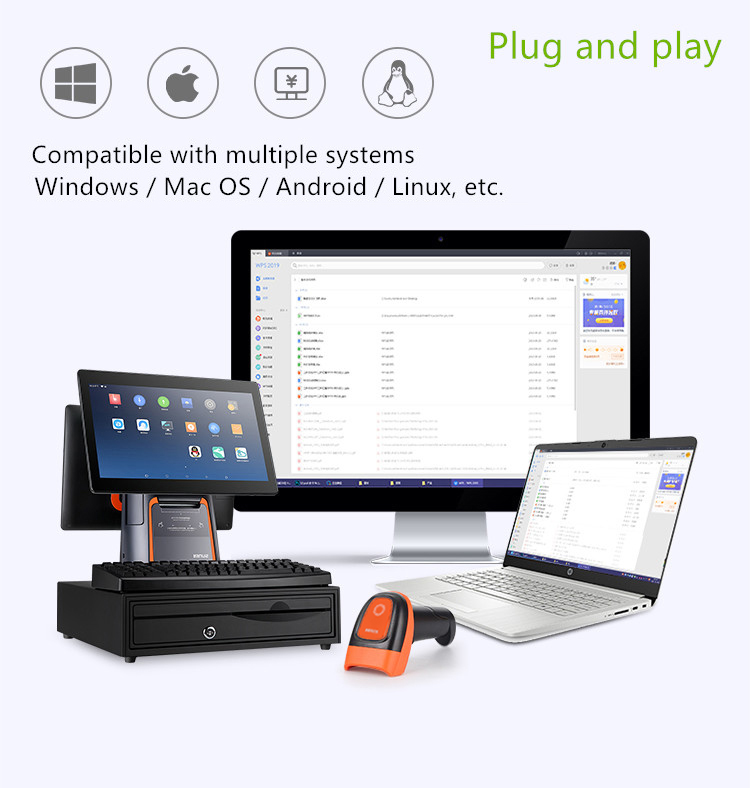 HENEX HC-2000 1D 2D Barcode Scanner Laser Handheld Barcode and QR Code ...