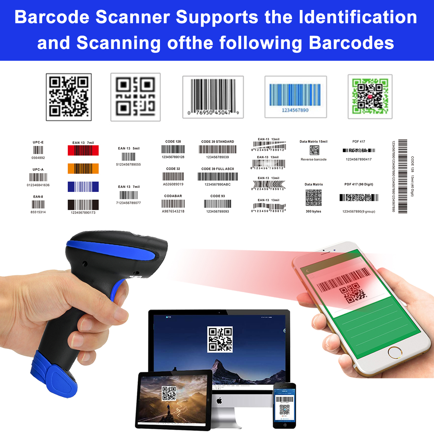Best 2D Wireless& Bluetooth Barcode Scanner Wholesale | LENVII CW200 # ...