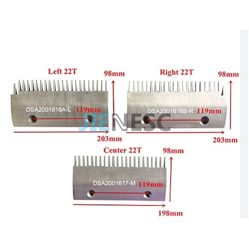 DSA2001616B-R escalator step comb plate