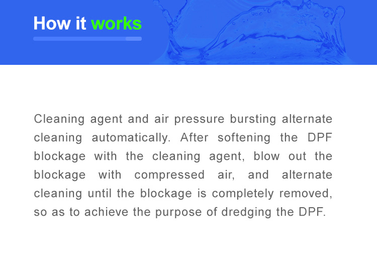 Small sized air bursting type DPF cleaning machine