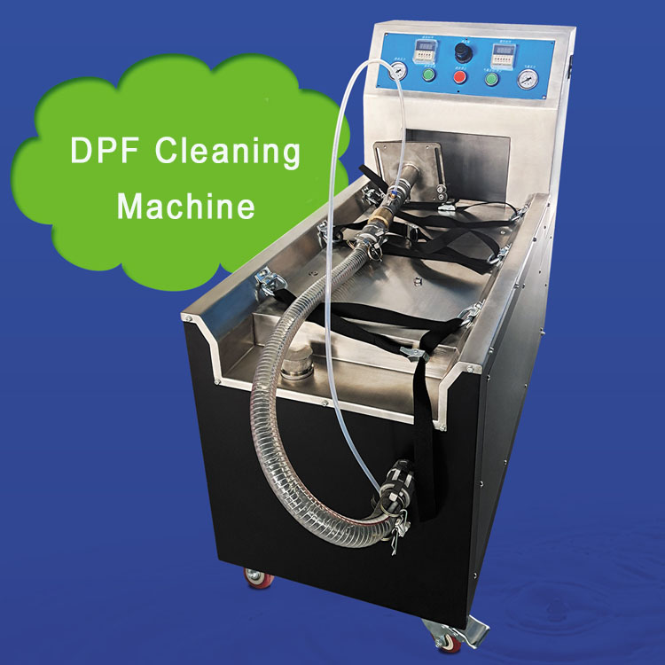 Small sized air bursting type DPF cleaning machine