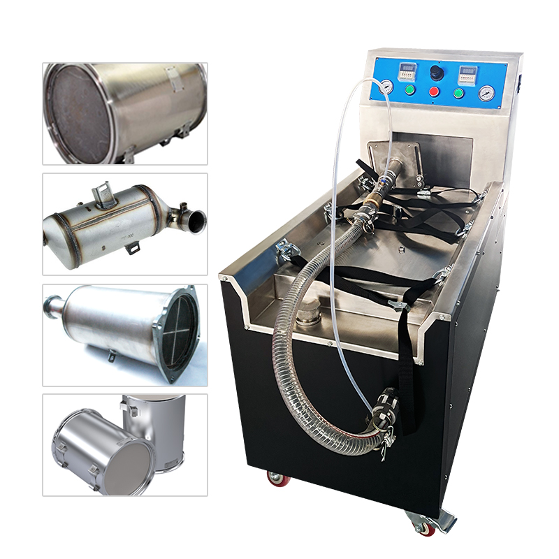 Small sized air bursting type DPF cleaning machine