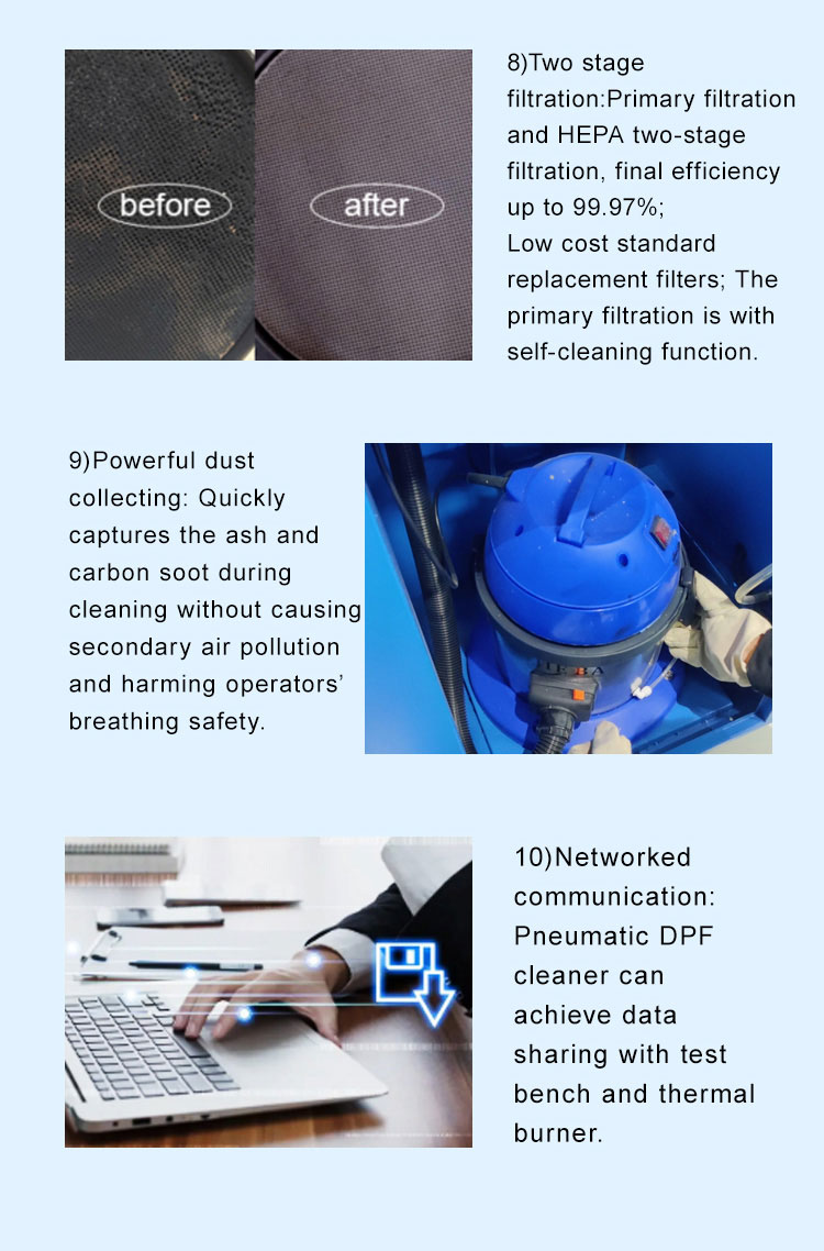 Intelligent pneumatic DPF cleaning machine Intelligent DPF Thermal ...
