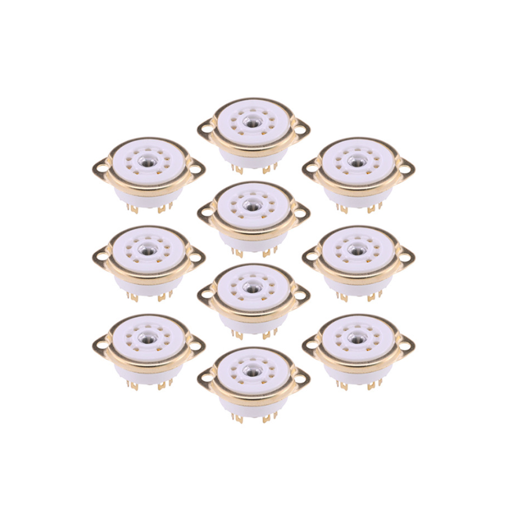 1PC Gold Plated 9PIN Tube Socket Ceramic B9A Valve Tube Base 12AX7 ...