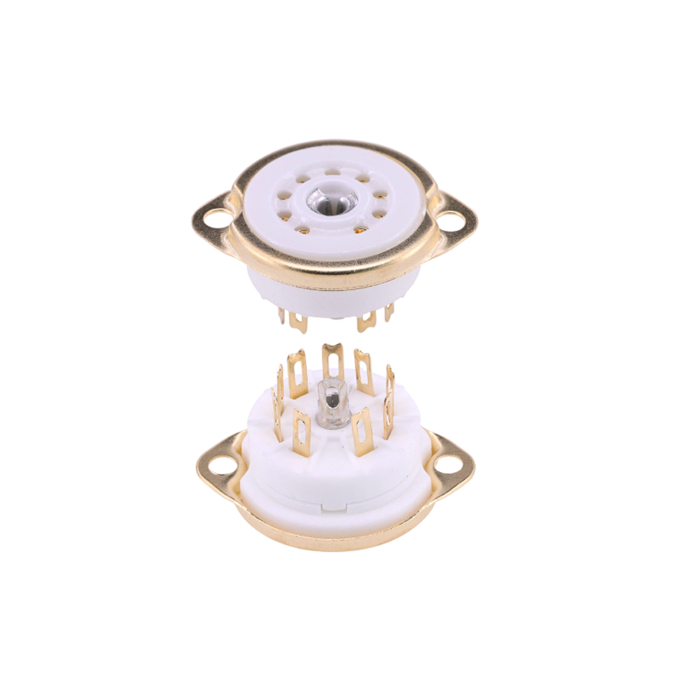 1PC Gold Plated 9PIN Tube Socket Ceramic B9A Valve Tube Base 12AX7 ...