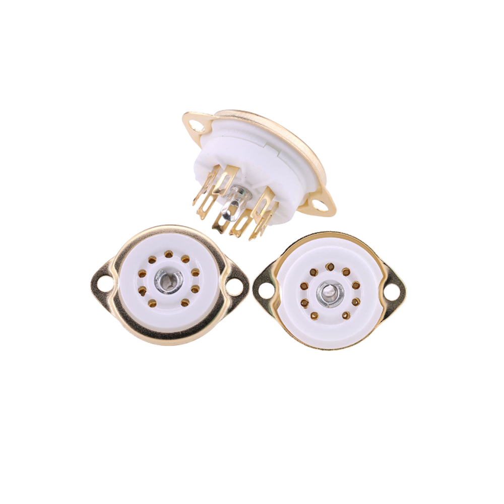 1PC Gold Plated 9PIN Tube Socket Ceramic B9A Valve Tube Base 12AX7 ...