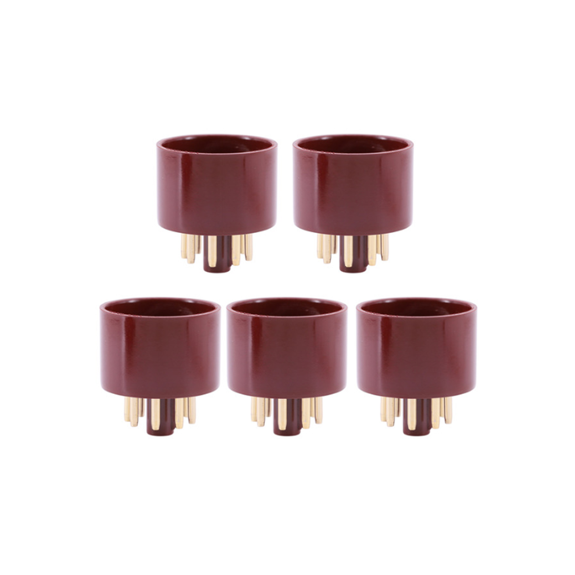 Gold plated Red 8PinTube Socket S8AES Bakelite Tube Base For KT88 KT66 ...