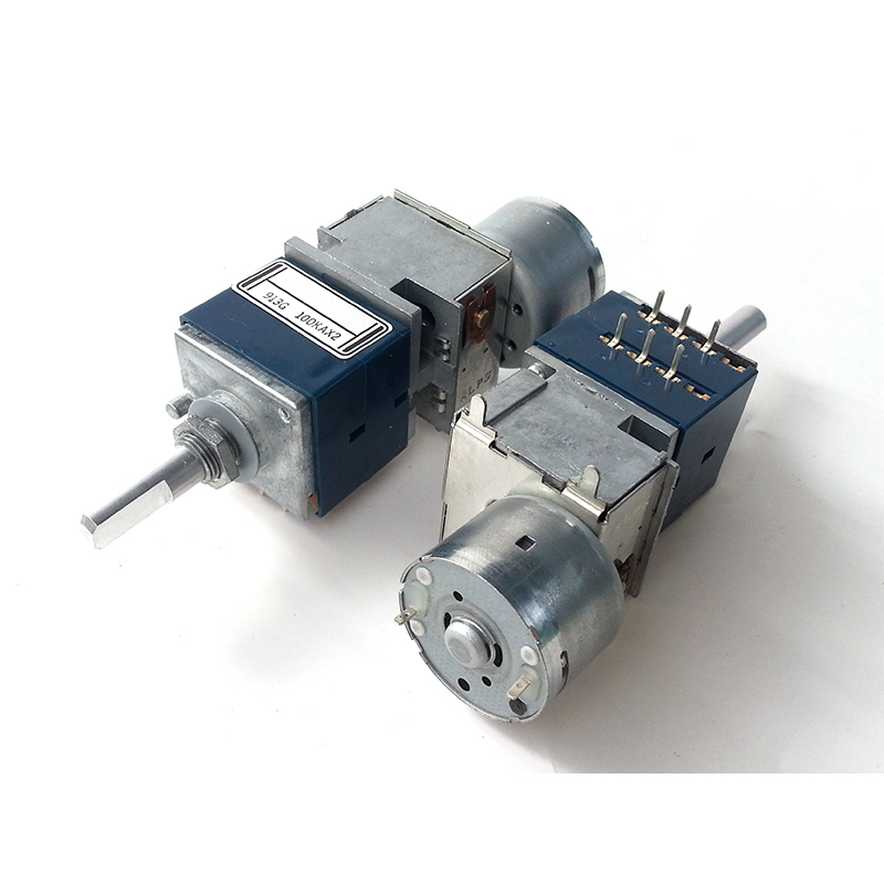 ALPS RK27 Motor Potentiometer Double 5K 10K 50K 100K 6pins HIFI DIY