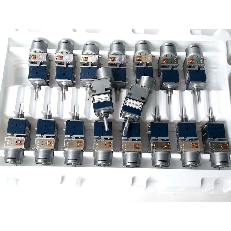 ALPS RK27 Motor Potentiometer Double 5K 10K 50K 100K 6pins HIFI DIY