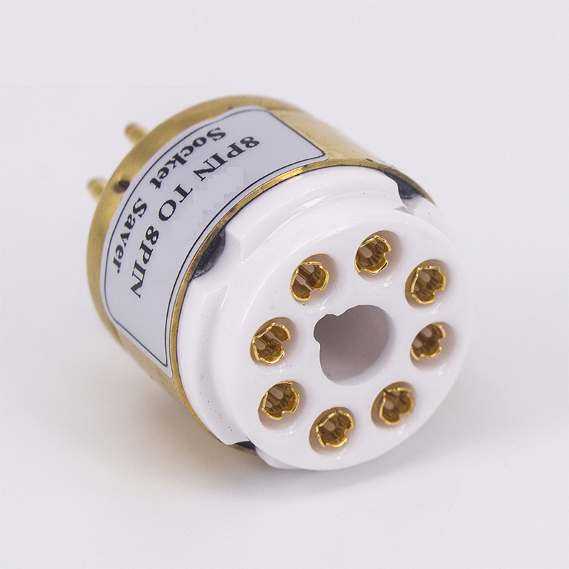 1PC Copper Gold pin 8Pin TO 8Pin Vacuum Tube Socket Test Socket For ...