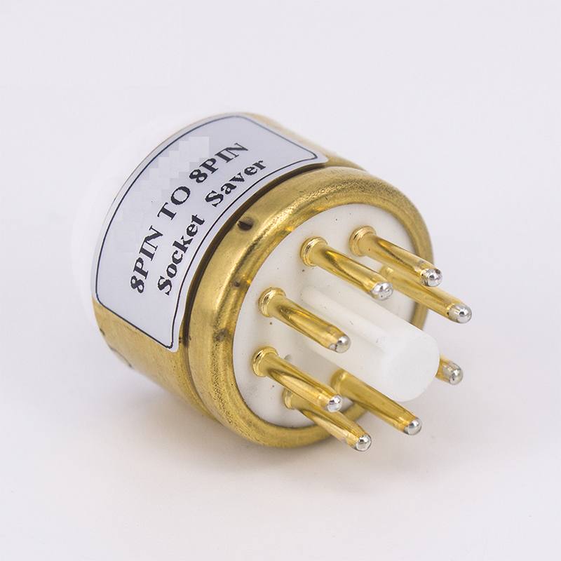 1PC Copper Gold pin 8Pin TO 8Pin Vacuum Tube Socket Test Socket For ...