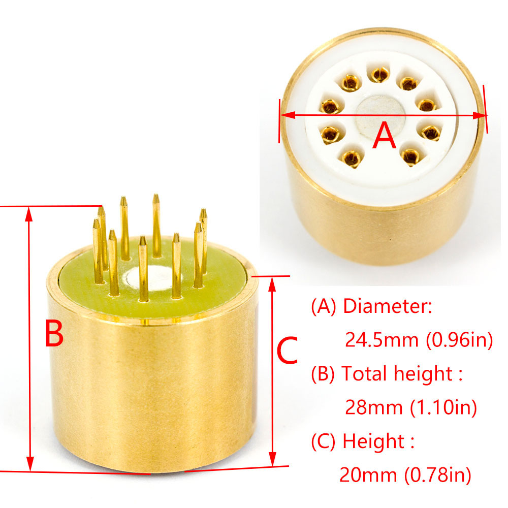 1PC White Ceramic ECC808 Tube (Top) TO 12AX7 12AU7 ECC81 ECC82 ECC83 ...