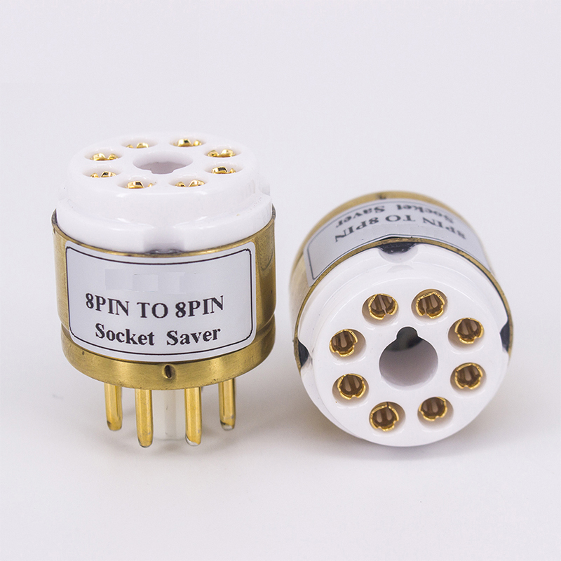 1PC Copper Gold pin 8Pin TO 8Pin Vacuum Tube Socket Test Socket For ...