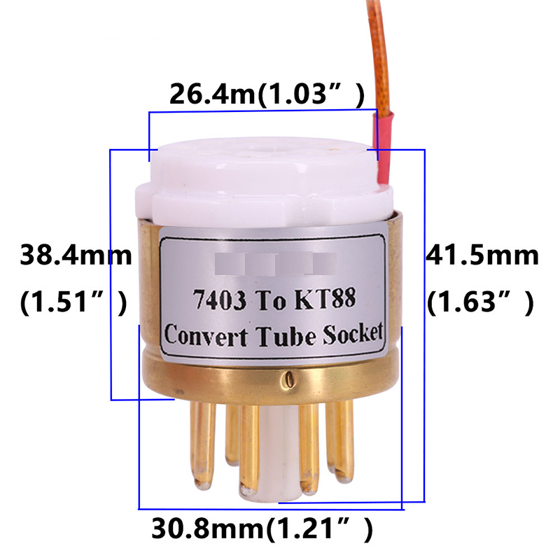 1PC Ceramic 7403 KT88 Vacuum Tube Socket Adapter 7403 (TOP)TO KT88 ...