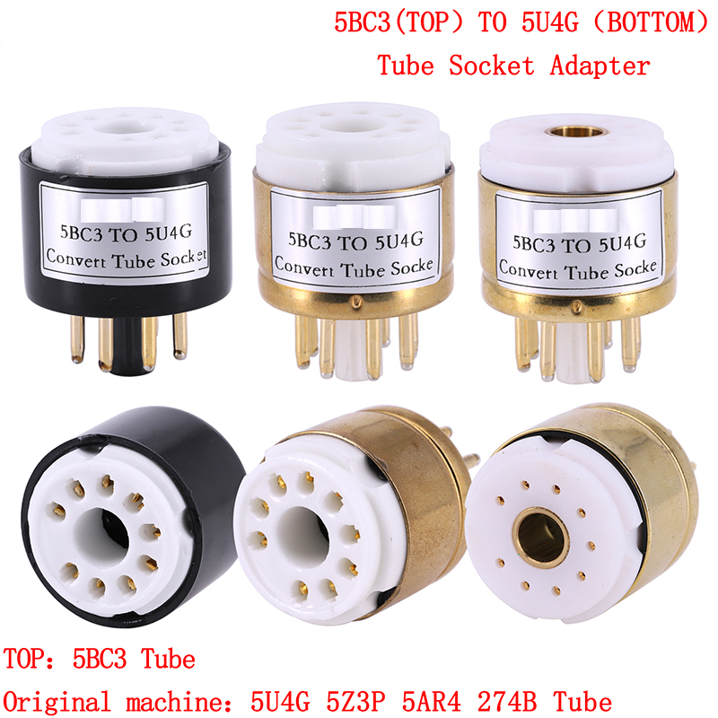 1PC 9PIN Ceramic gold-plated Vacuum Tube Socket 5BC3 TO 5U4G 5Z3P 5AR4 274B DIY HIFI Audio ...