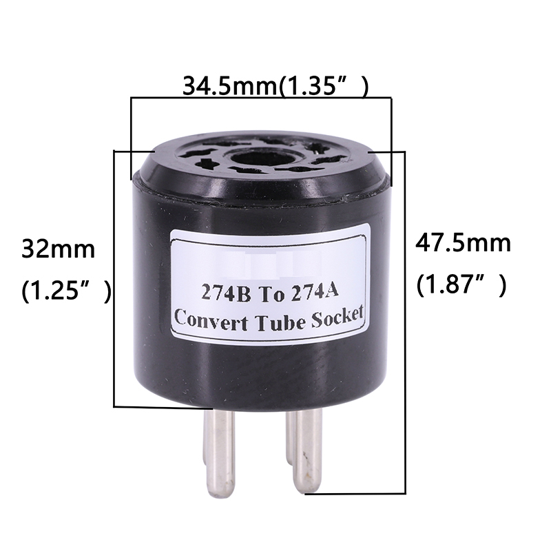 1PC Bakelite Tin 274B 5Z4 5U4G TO 274A 5Z3 80 WE274A Vacuum Tube Socket Adapter DIY HIFI Audio ...