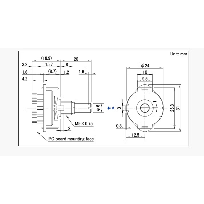 1PC ALPS Power amp signal switch ROTARY SWITCH Potentiometer 3 Pole 4 ...