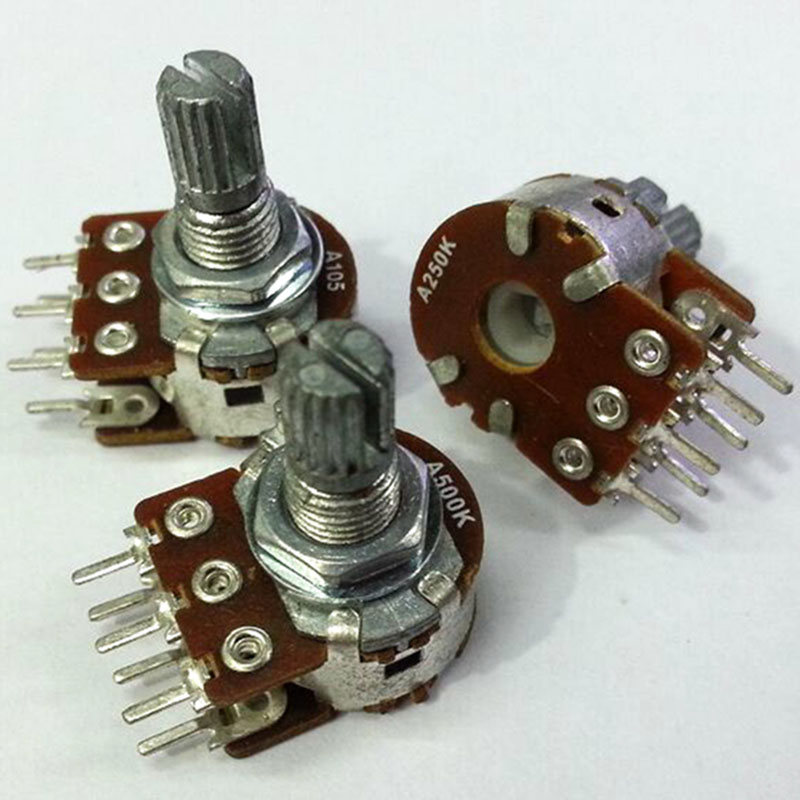 1PC 16 A type STEREO VOLUME Potentiometer Dual PCB 6pins A100K *2
