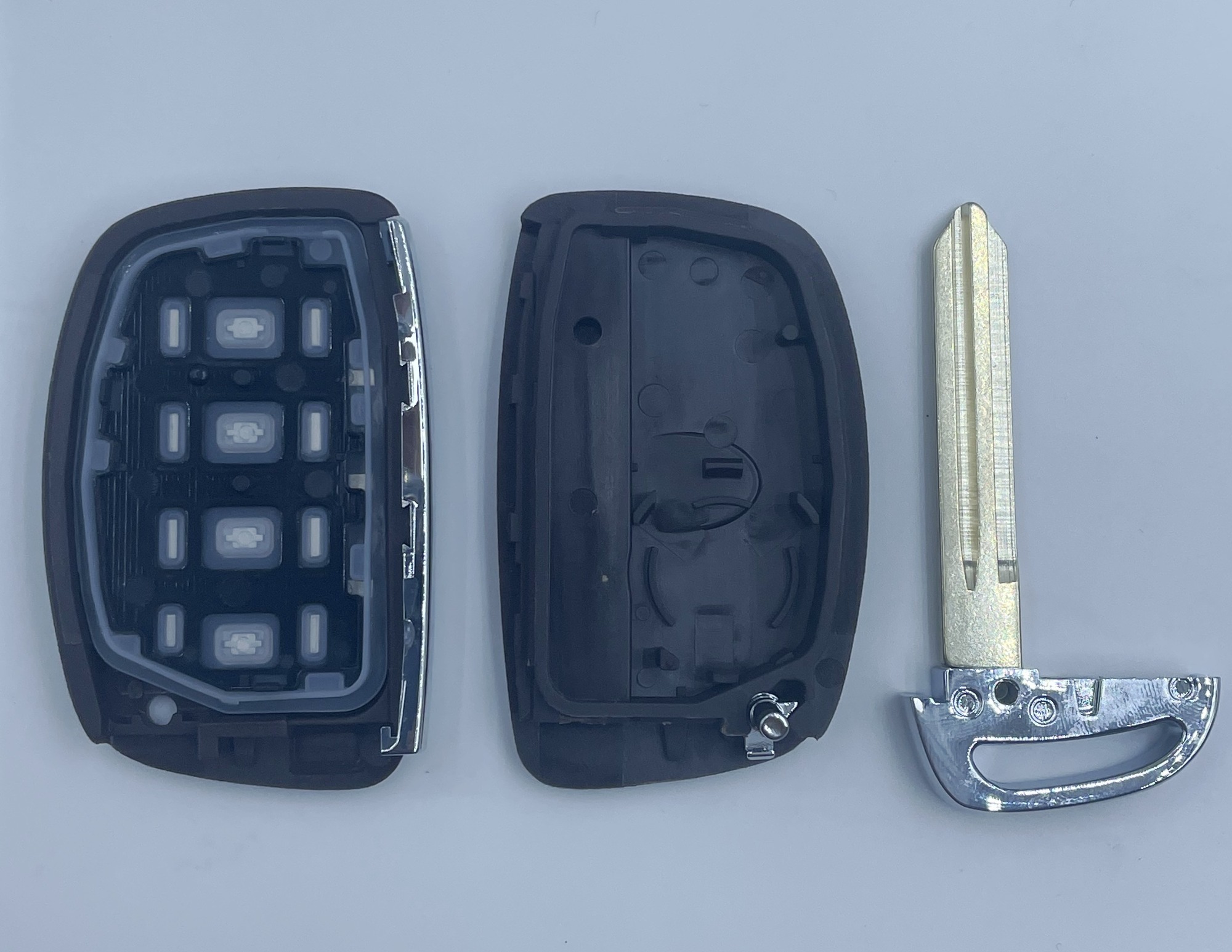 4 Button For T-Hyundai smart Key Shell Right blade With Logo (with ...