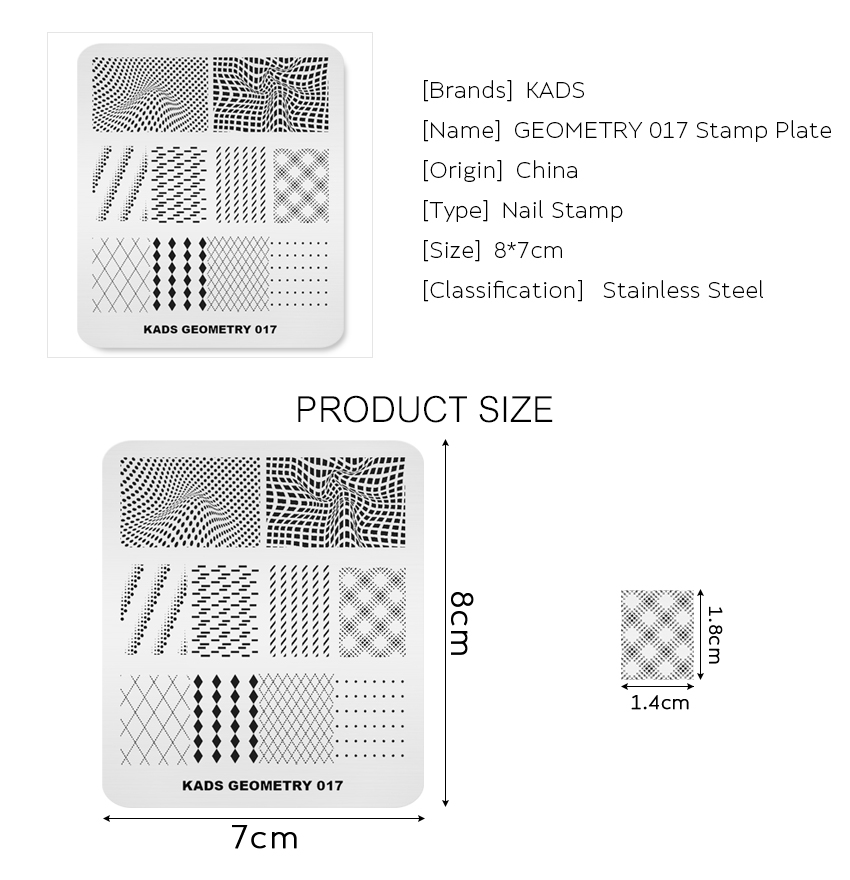 GEOMETRY 017 Nail Stamping Plate 3D Geometry Lattice Dot ,GEOMETRY Sale ...