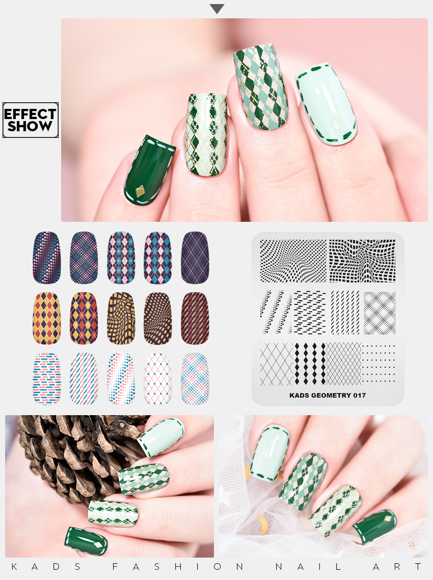 GEOMETRY 017 Nail Stamping Plate 3D Geometry Lattice Dot ,GEOMETRY Sale ...
