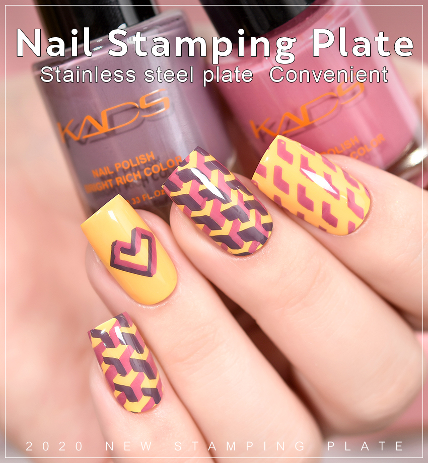GEOMETRY 014 Nail Stamping Plate Geometry Lattice & Triangle & Rhombus ...