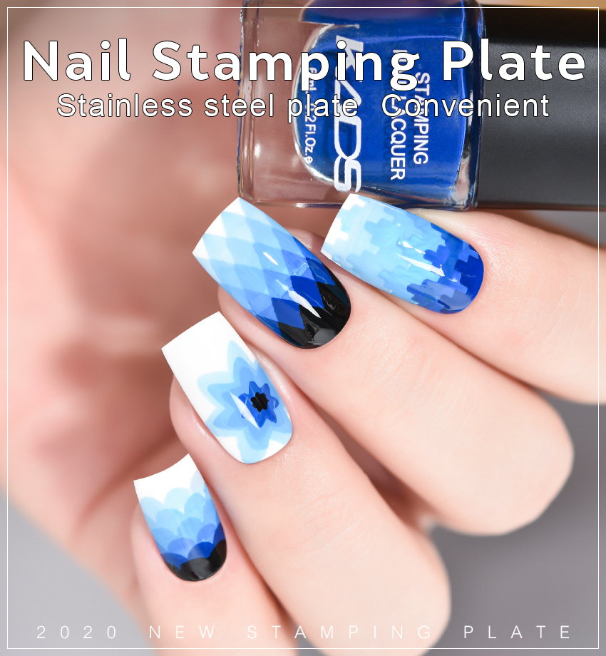 GEOMETRY 016 Nail Stamping Plate Geometry Flower Undulation ,GEOMETRY ...