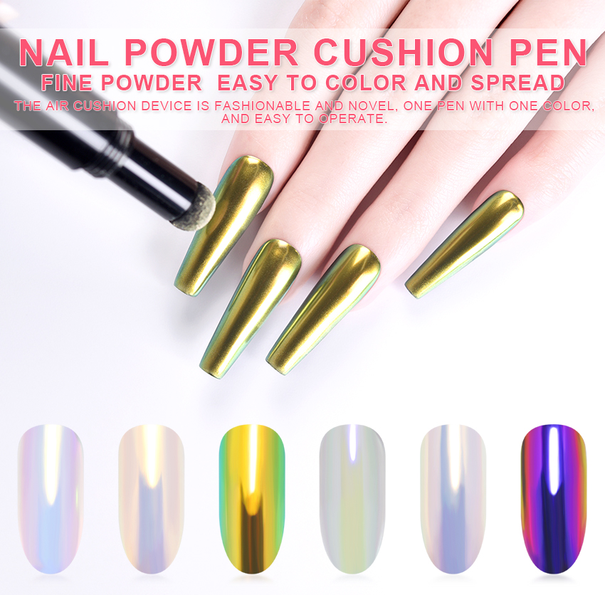 Neon Nail Powder Cushion Pen 200119 ,Nail Glitter Powder Sale - KADS