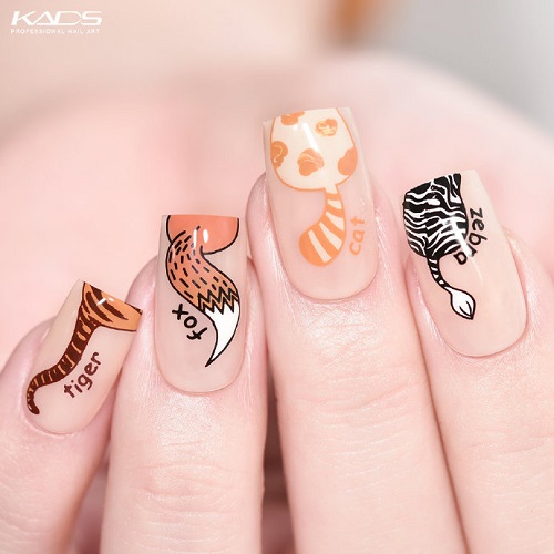 28 Cute Animal Tail Nails done with KADS Zoo 015