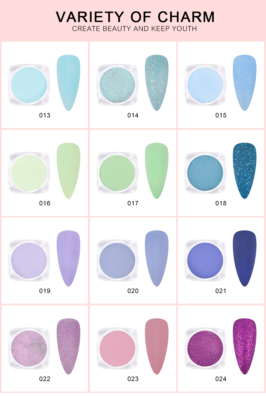 12 Colors Nail Acrylic Powder Set - Professional Quality Kit for ...