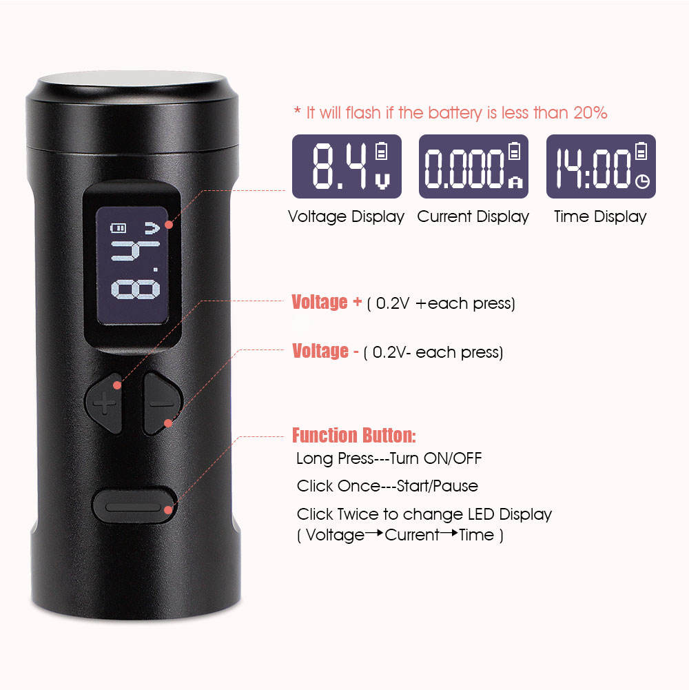 K6003 Wireless PMU Tattoo Machine Pen Coreless Motor Permanent Makeup ...